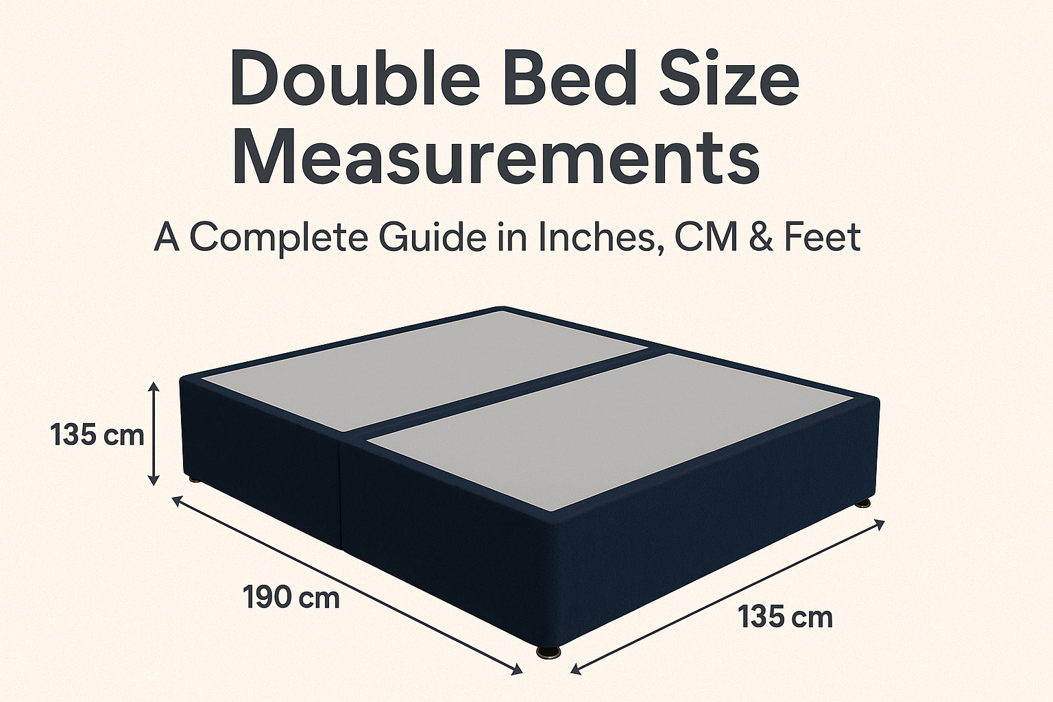 Double Bed Size Measurements: A Complete Guide in Inches, CM & Feet ...
