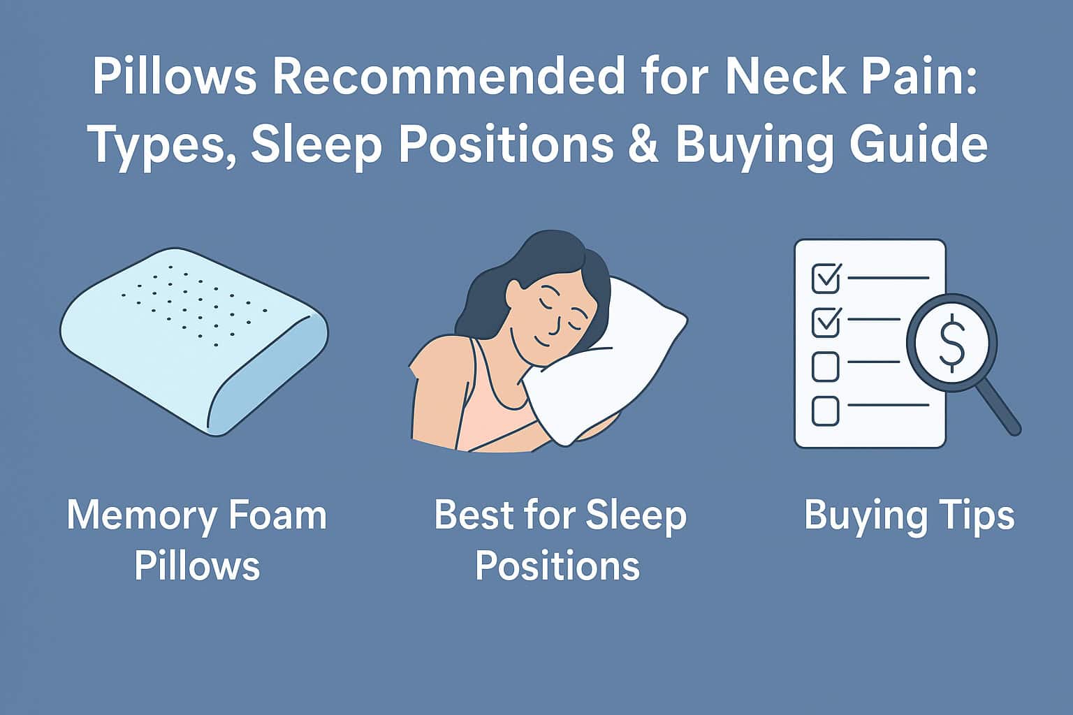 Pillows Recommended for Neck Pain: Types, Sleep Positions & Buying Guide