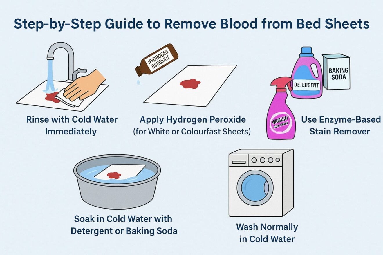 How to Get Blood Out of Bed Sheets: Step-by-Step Guide with Real Products